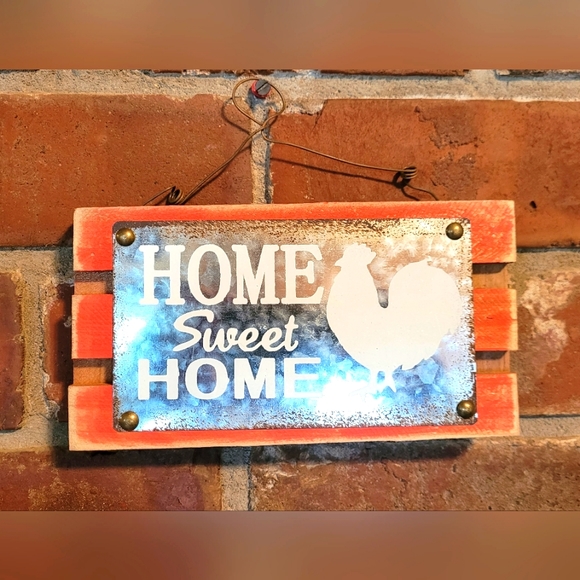 Wall Decor | Home Sweet Home Rooster Sign | Poshmark